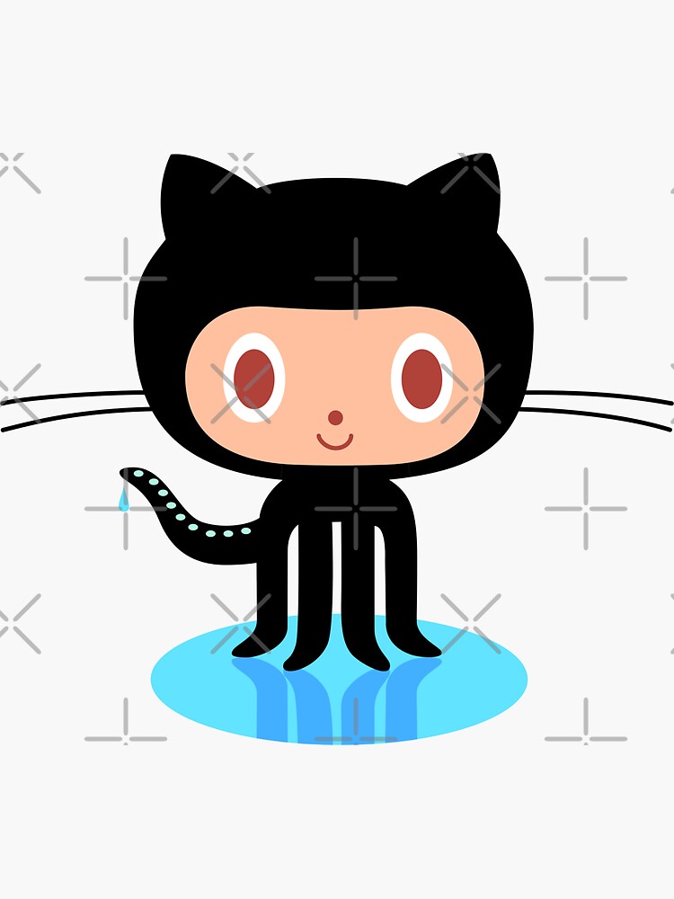 "GitHub Logo Sticker - Sleek, Durable, Perfect for Developers and Tech ...