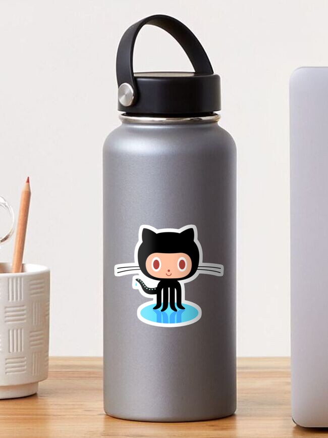 "GitHub Logo Sticker - Sleek, Durable, Perfect for Developers and Tech ...