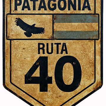 "Vintage Ruta 40 road sign" Sticker for Sale by stevepaint | Redbubble