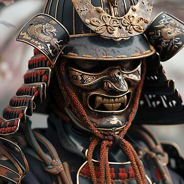 "Eyes of the Samurai: Detailed Close-up of Traditional Armor" Poster ...