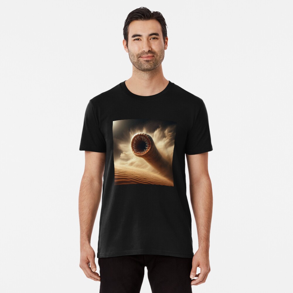 "Giant Dune Worm Monster Coming Out of the Sand" Sticker by ArtandSmile ...