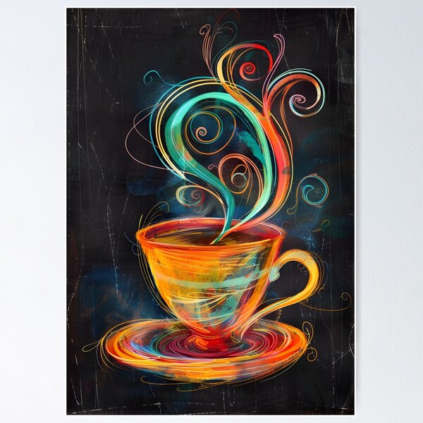 Whimsical Coffee Art Posters for Sale | Redbubble