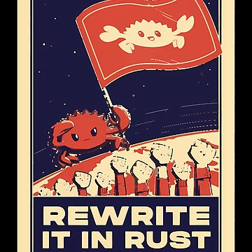 "Rewrite It In Rust Rust Programming" Sticker for Sale by Robeczmazyk ...