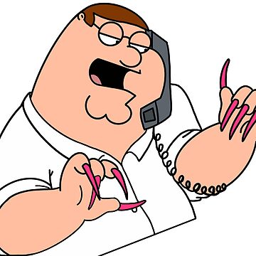 "Acrylic Nails Peter | Family Guy" Sticker for Sale by CloverDC | Redbubble