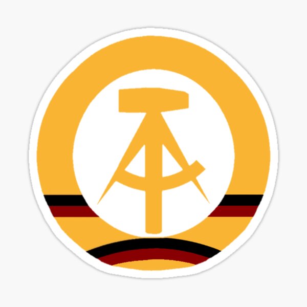 ""Ossi" Background Logo" Sticker for Sale by OstUndWestLHG | Redbubble