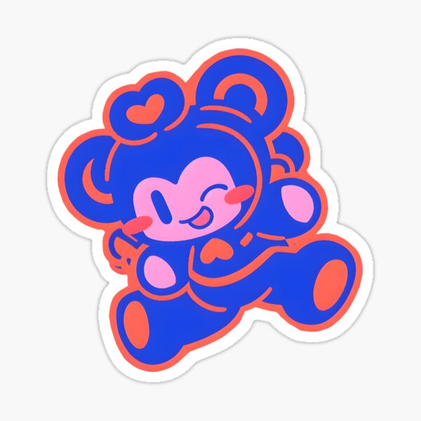 "Happy Blue Bear" Sticker for Sale by xiao xuans | Redbubble
