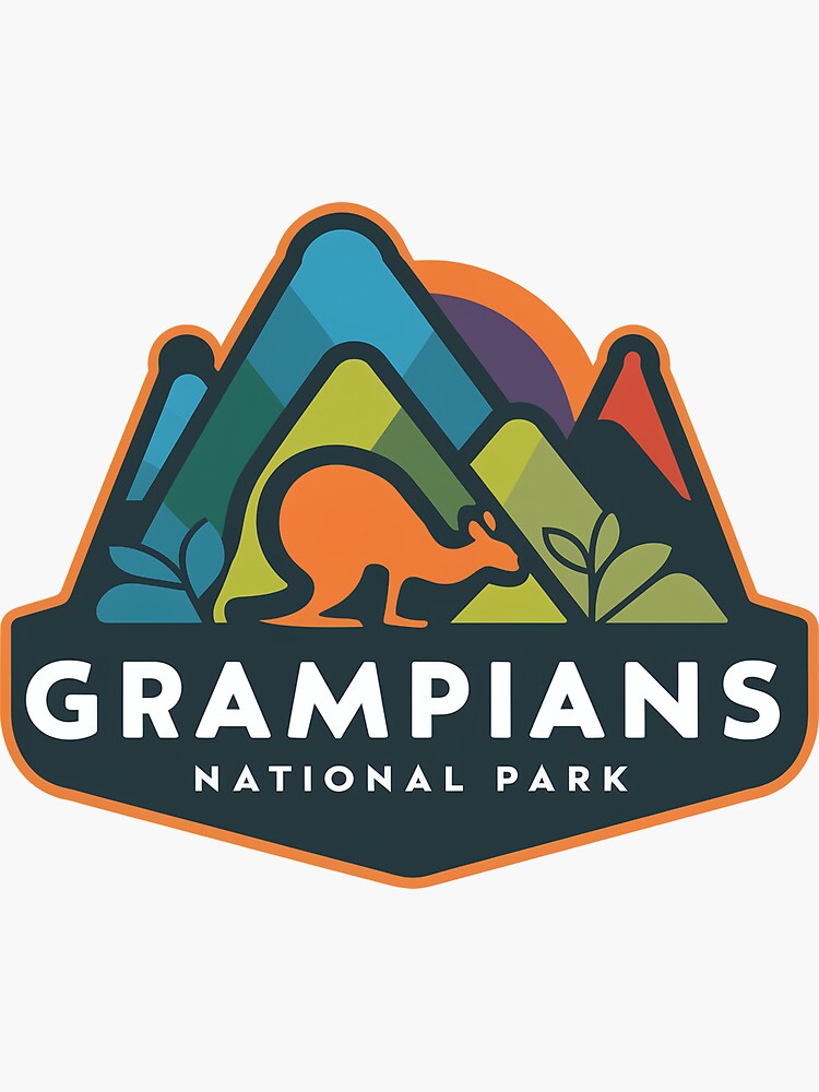 "Grampians National Park logo emblem" Sticker for Sale by ArtFusion ...