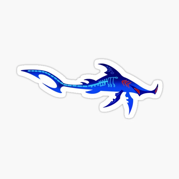 "Hazbin Hotel: Vox’s Voxtech Hammerhead Shark" Sticker for Sale by ...