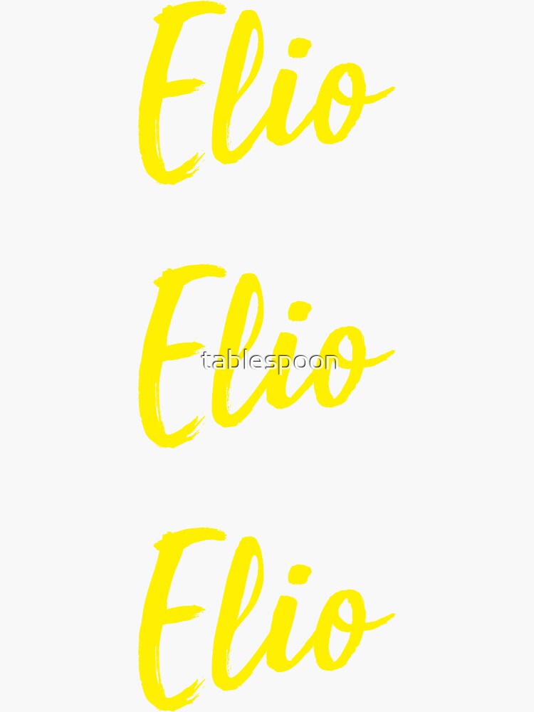 "Elio Elio Elio" Sticker by tablespoon | Redbubble