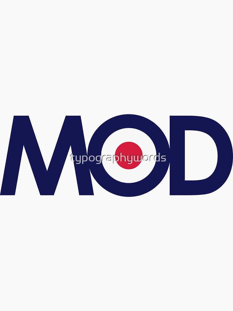 "MOD Target" Sticker for Sale by typographywords | Redbubble