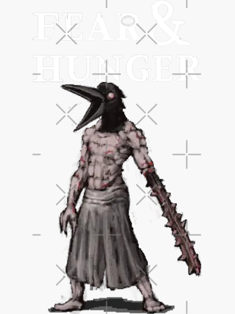 "Fear and Hunger" Sticker for Sale by EcoInkSpace | Redbubble
