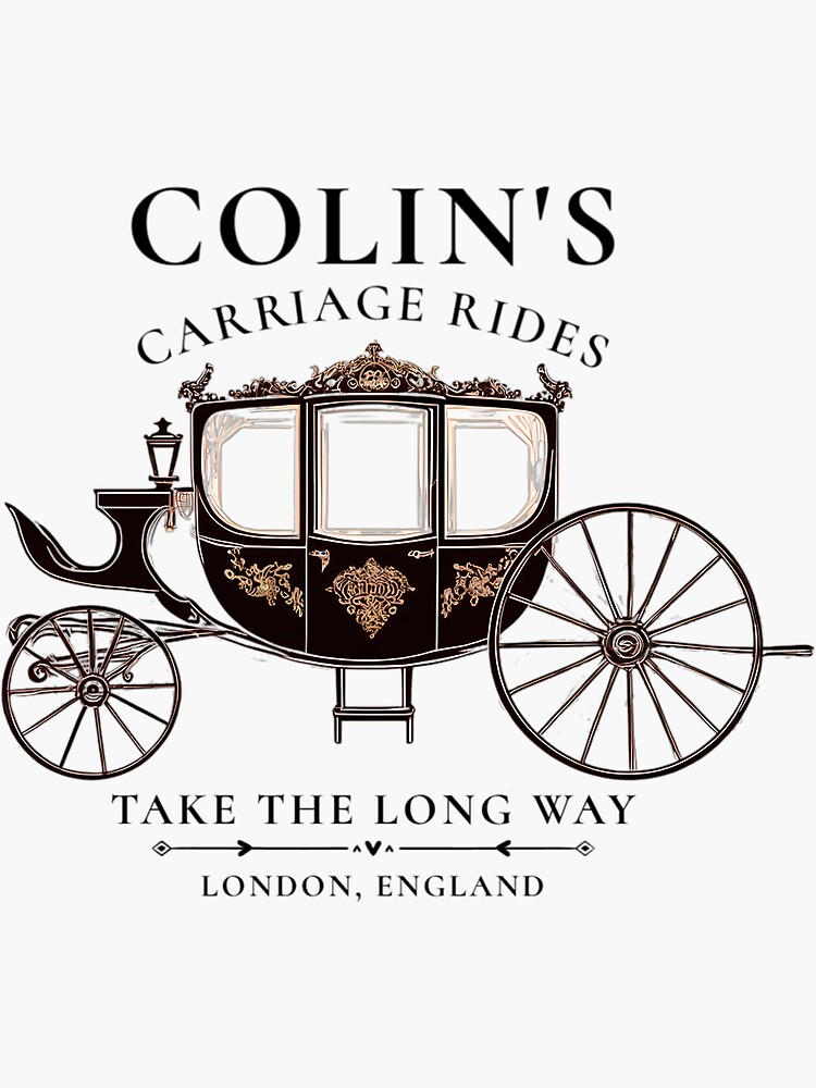 "Colin's Bridgerton Style Carriage Rides - Chic London Design" Sticker ...