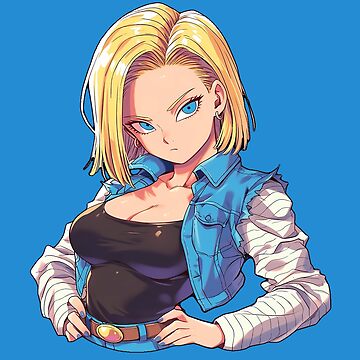"Cute Android C18" Sticker for Sale by MadeByHaresShop | Redbubble