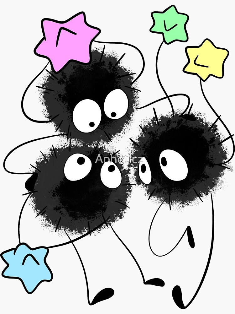 "Soot Sprite Stars" Sticker for Sale by Aphoticz | Redbubble