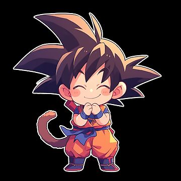 "Cute Chibi Goku" Sticker for Sale by MadeByHaresShop | Redbubble