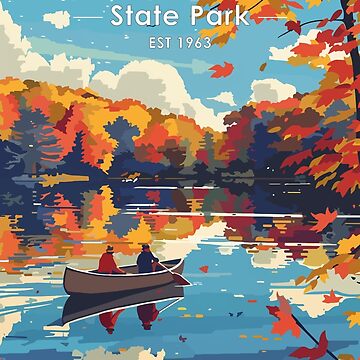 "Lums Pond State Park Delaware Travel Art Vintage" Sticker for Sale by ...