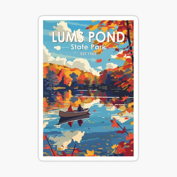 "Lums Pond State Park Delaware Travel Art Vintage" Sticker for Sale by ...