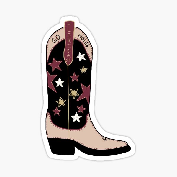 "Florida State University Cowgirl Boot" Sticker for Sale by emmahaslam3 ...
