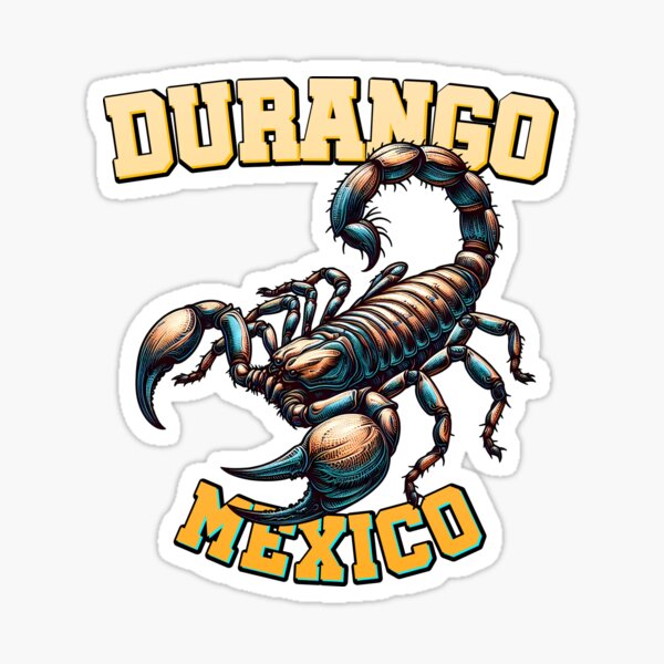 "Durango Mexico Golden Scorpion Badge" Sticker for Sale by Andrea ...