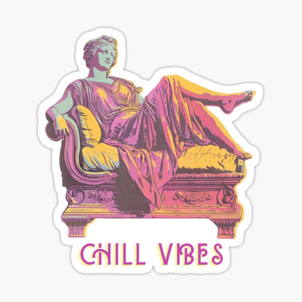 "The Goddess of Chill Vibes" Sticker for Sale by Kiki-Hes | Redbubble