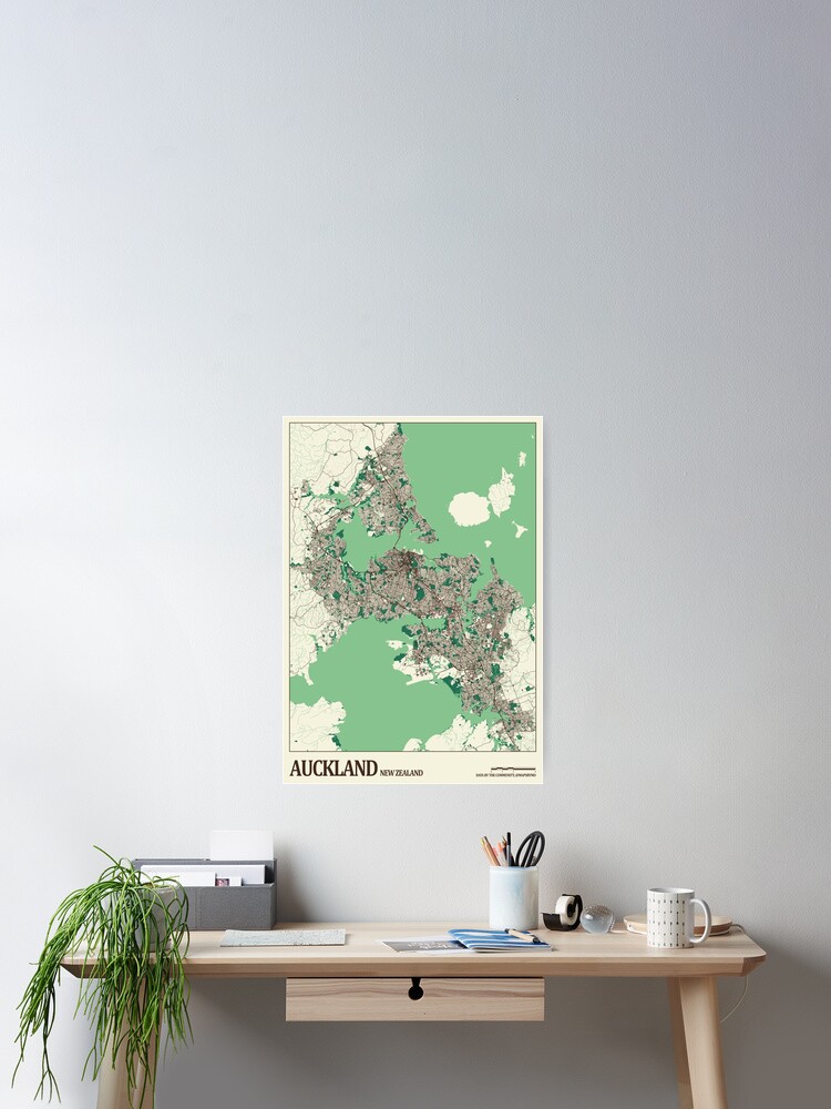 "Auckland Street Map" Poster for Sale by mapsbymo | Redbubble