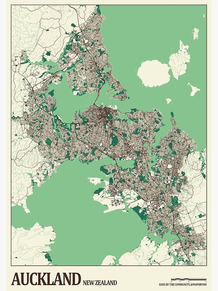 "Auckland Street Map" Poster for Sale by mapsbymo | Redbubble