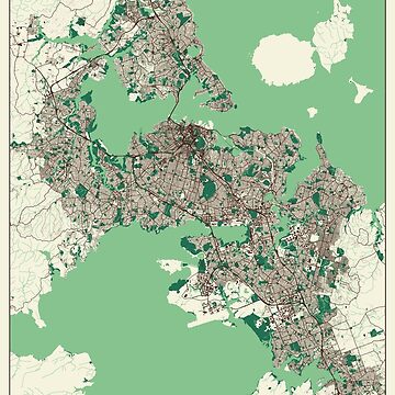 "Auckland Street Map" Poster for Sale by mapsbymo | Redbubble