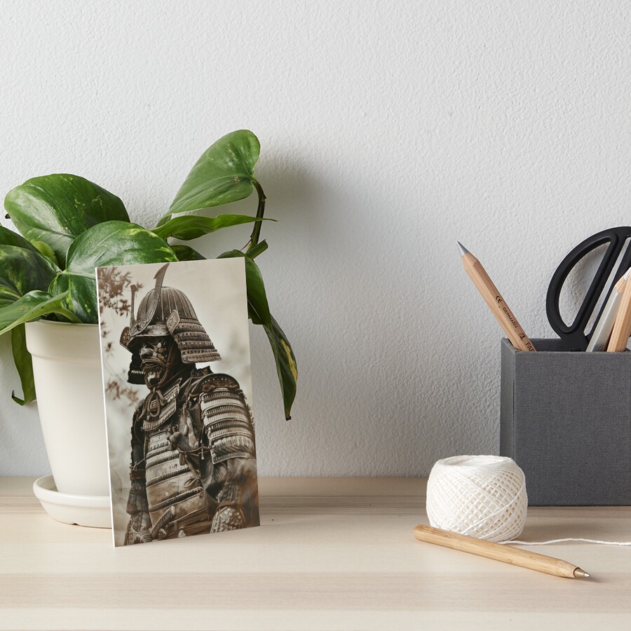 "Soulful Samurai: Detailed Portrait of a Warrior in Traditional Armor ...