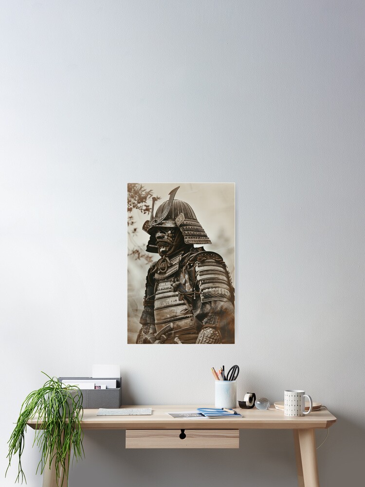 "Soulful Samurai: Detailed Portrait of a Warrior in Traditional Armor ...