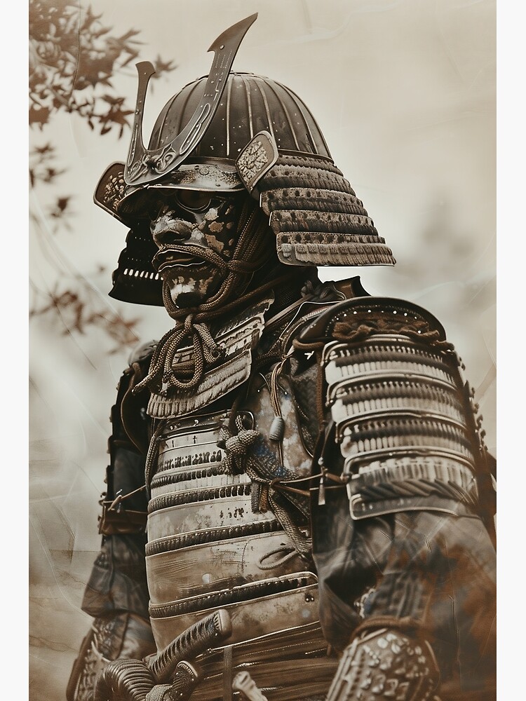 "Soulful Samurai: Detailed Portrait of a Warrior in Traditional Armor ...