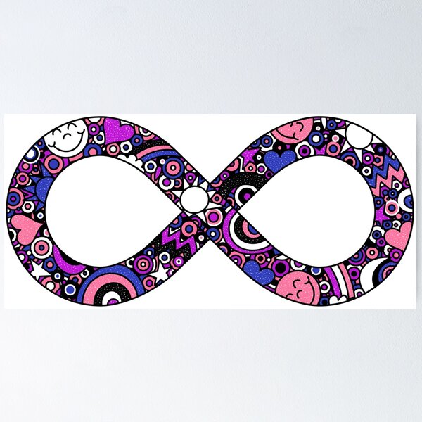 "Infinity Neurodiverse Doodle Genderfluid Pride Flag" Poster for Sale ...