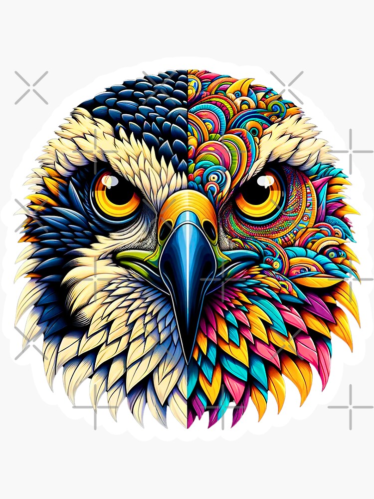 "Mystic Animal Spirits: Eagle" Sticker for Sale by Lane L. Mälkin ...