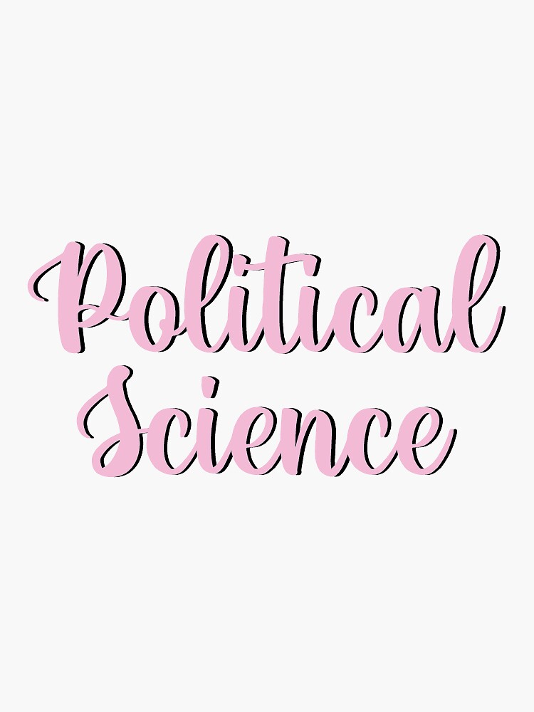 "political science pink" Sticker for Sale by andiel16 | Redbubble