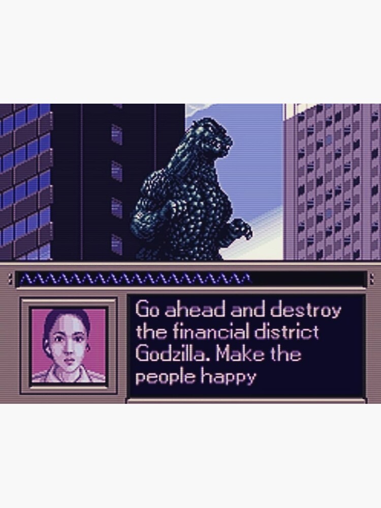 "Go go godzilla " Sticker for Sale by Bepis64 | Redbubble