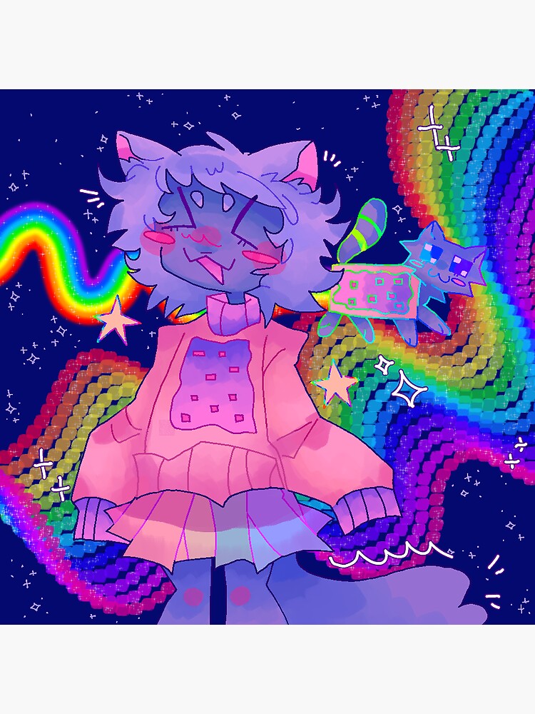 "nyan cat design!" Sticker for Sale by germpills | Redbubble