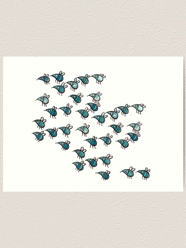 "Insect Swarm - Insect Pattern - Pattern - Fly" Art Print by JunieMond ...
