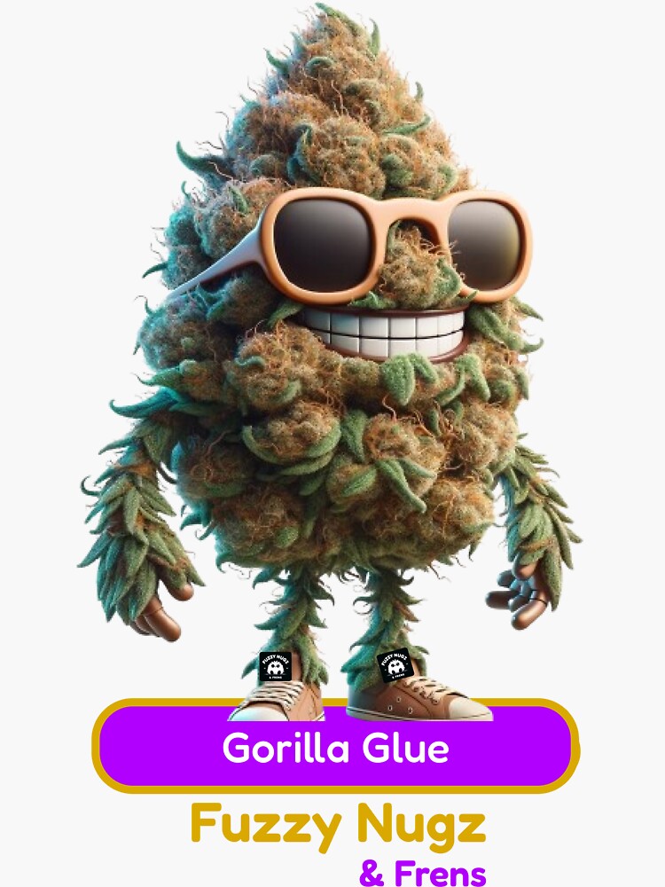 "Gorilla Glue Character design by Fuzzy Nugz & Frens." Sticker for Sale ...