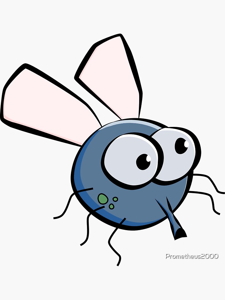 "Fly cartoon" Sticker by Prometheus2000 | Redbubble
