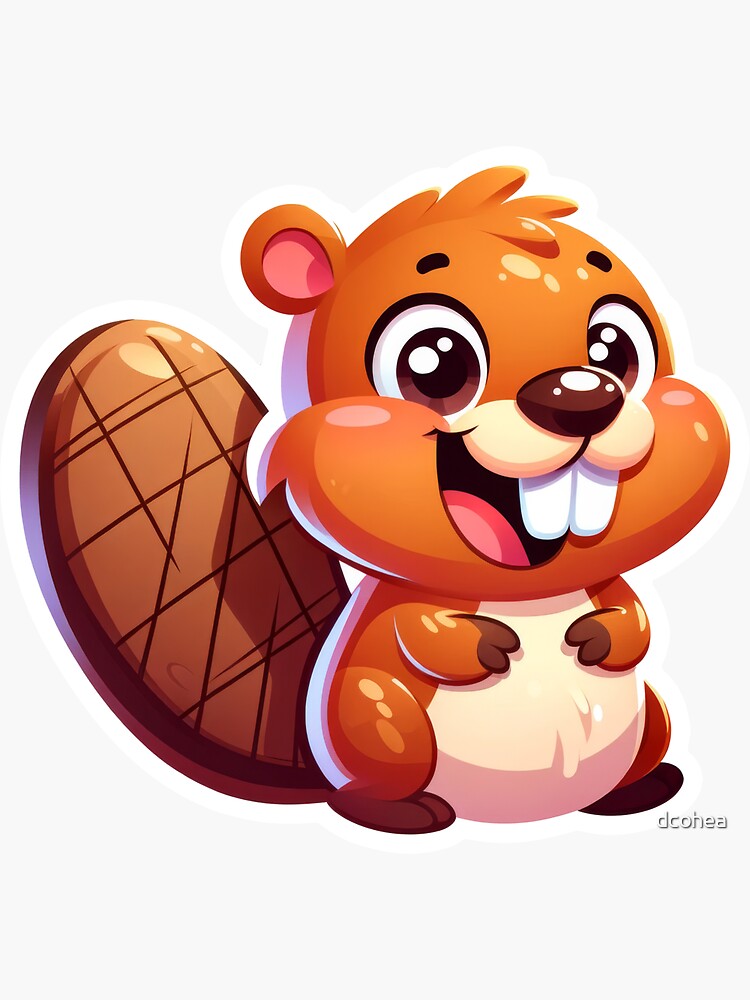 "Beaver Critter Cove Cute Animal Stickers A Splash of Forest Frolics and Underwater Whimsy ...