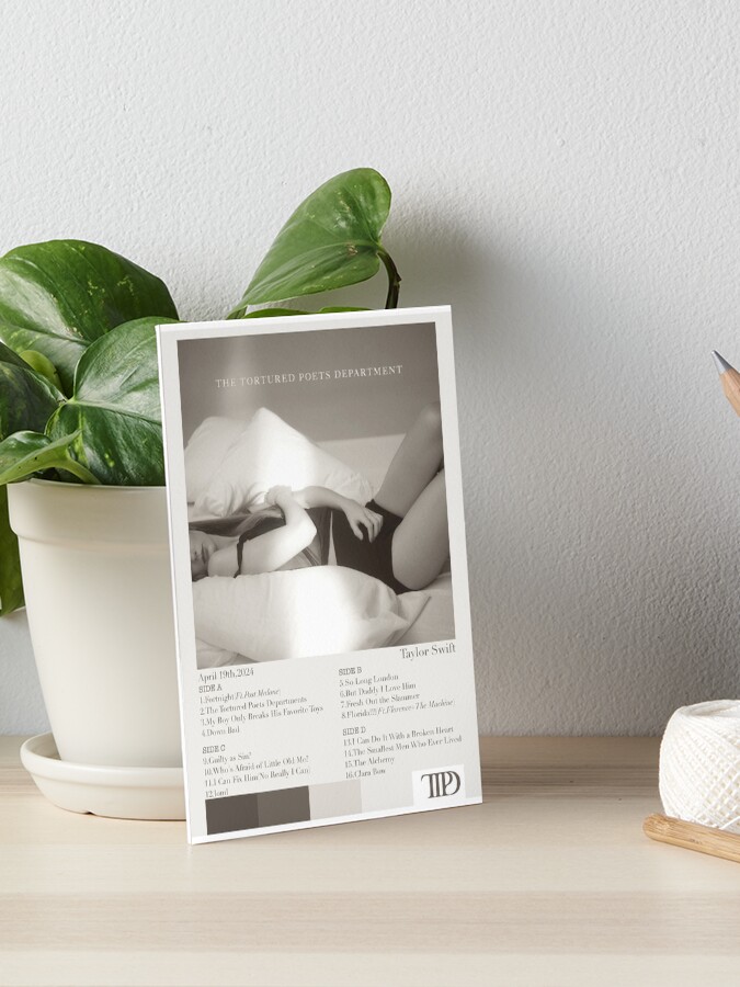 "The tortured poets department ,ttpd album poster with tracklist ...