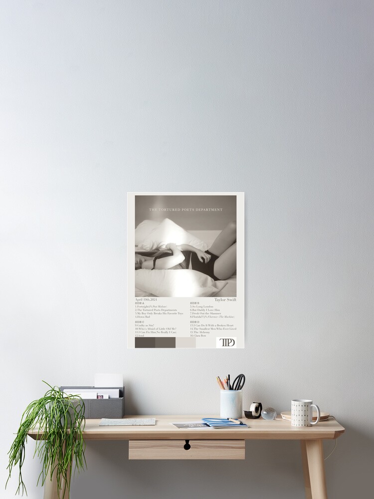 "The tortured poets department ,ttpd album poster with tracklist ...
