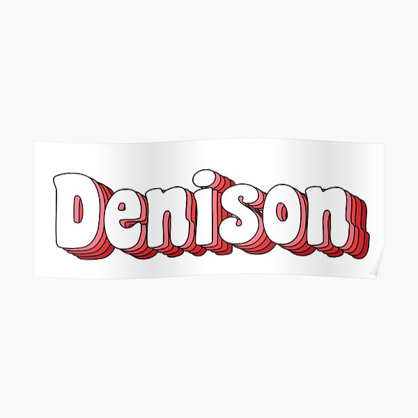 "Denison Retro Letters" Poster by sflissler | Redbubble