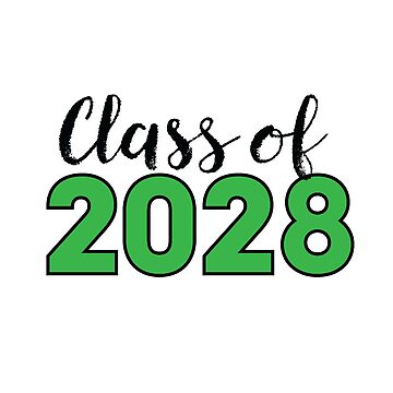 "class of 2028 green" Sticker for Sale by Andrea Long | Redbubble