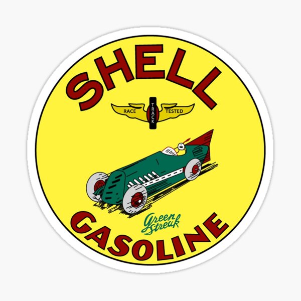 "Vintage Shell Oil Company logo sign" Sticker for Sale by designdog ...
