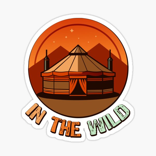 "Yurt. My place in the wild." Sticker for Sale by Grygiel23 | Redbubble