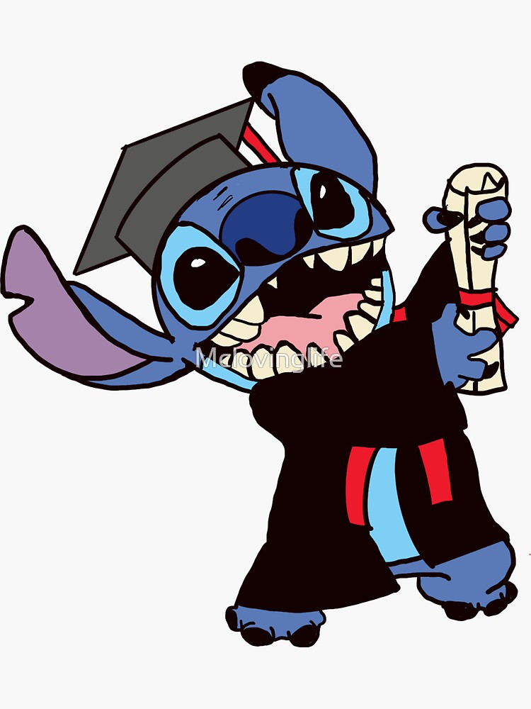 "Stitch graduation" Sticker for Sale by Mclovinglife | Redbubble
