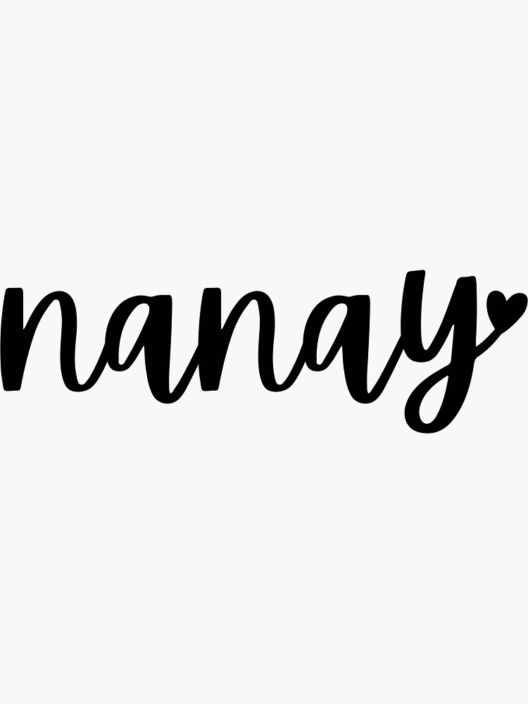 "Nanay With Heart (Black print)" Sticker for Sale by MeanieBits | Redbubble