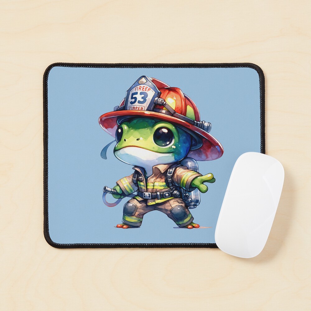 "Brave Firefighter Frog Illustration" Sticker for Sale by Kwanbaba21 ...