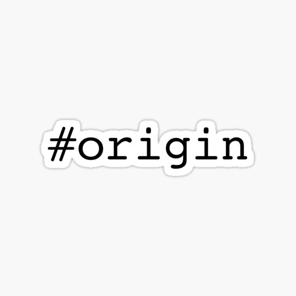 "#origin" Sticker for Sale by doodlers-design | Redbubble