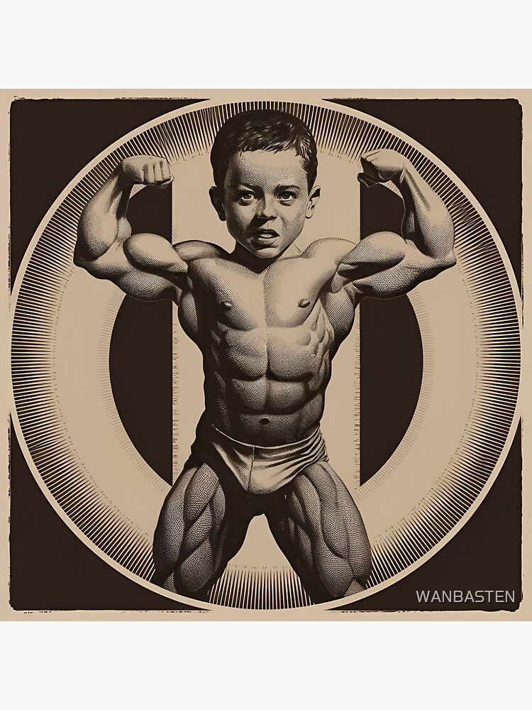 "Boy Bodybuilder" Sticker for Sale by WANBASTEN | Redbubble